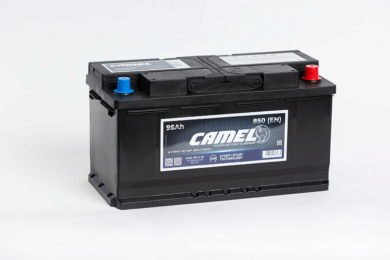 Аккумулятор автомобильный CAMEL AGM 12V 95Ah 850А ОП (AGM VRL595) (353x175x190) L5 353x175x190