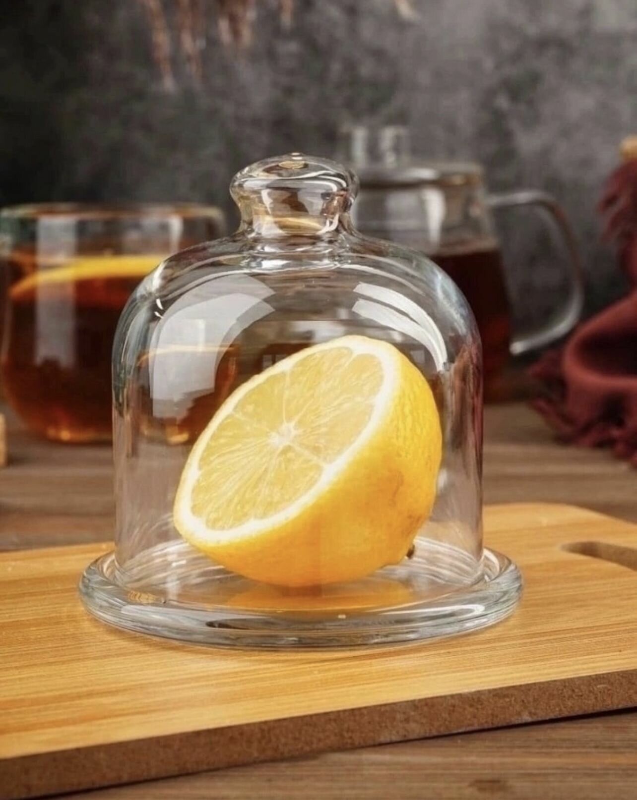 Банка для лимона с крышкой – стильная стеклянная лимонница, стеклянная посуда для сервировки