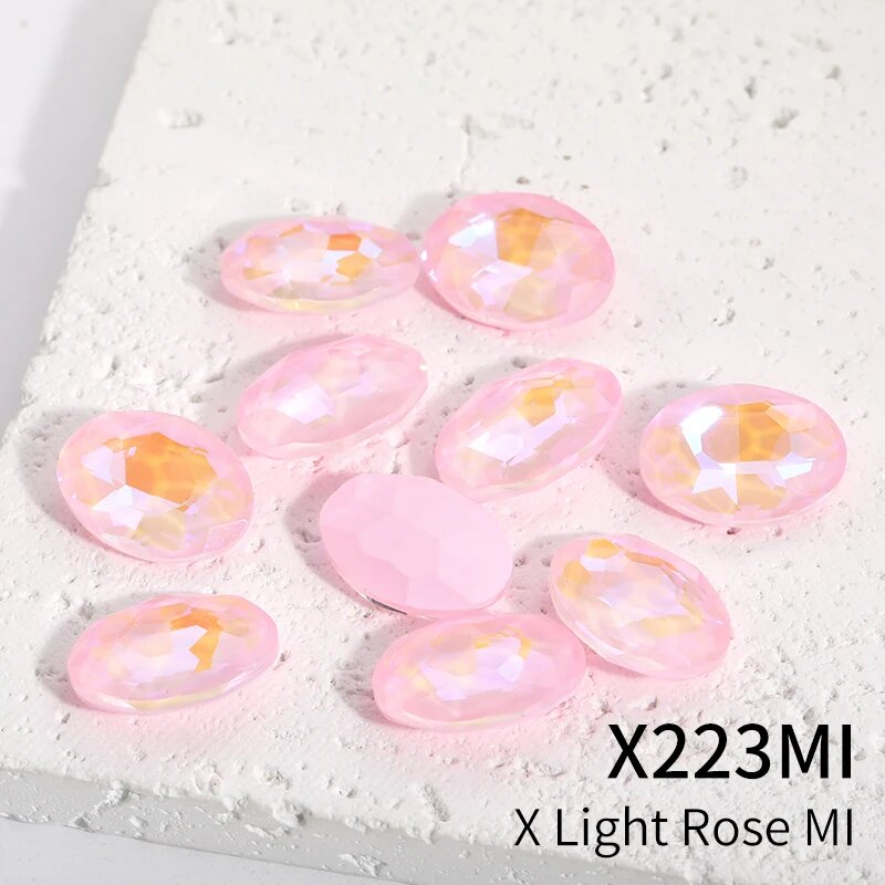 Стразы розовые X223MI 13x18mm