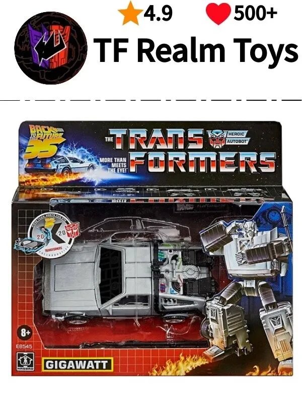 Трансформеры игрушки Hasbro Transformers Collaborative: Back to the Future Gigawatt 14cm E8545