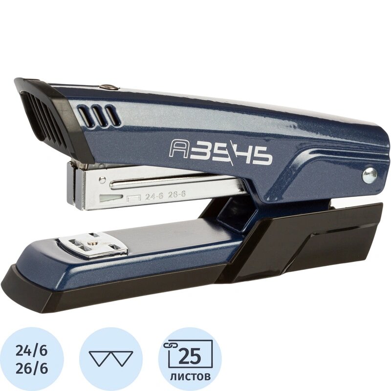 Степлер Maped ADVANCED METAL до 25 лист,№24/6-26/6, металл, синий,354512