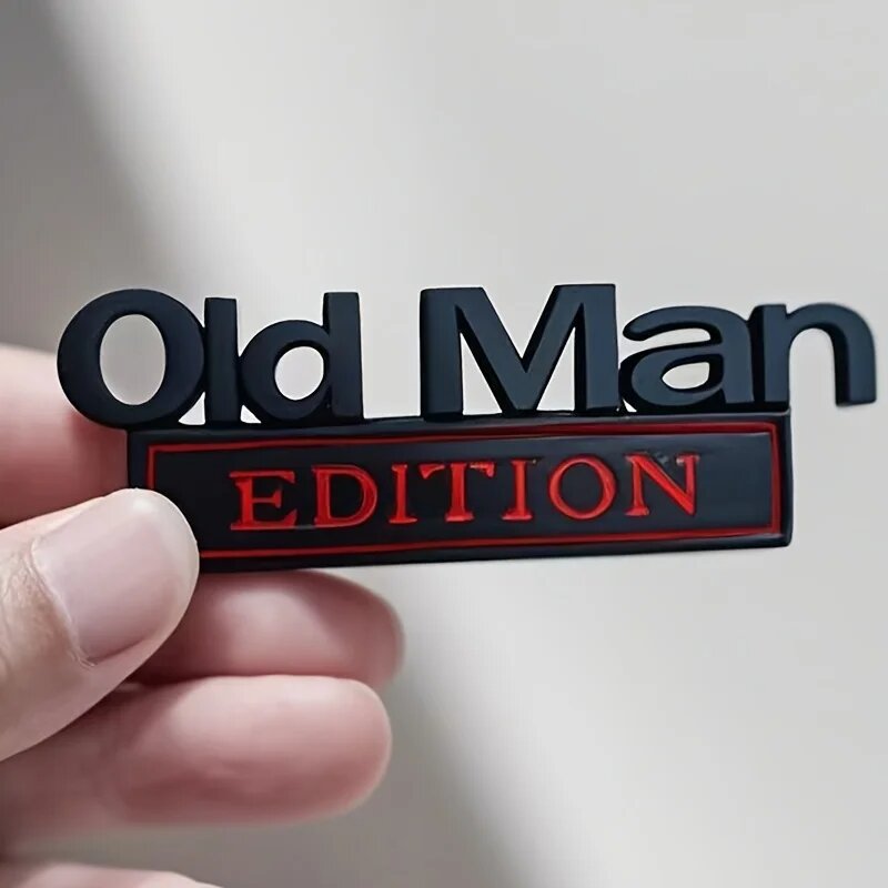 Черная эмблема "Old Man Edition" на автомобиль