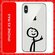 Чехол на Apple iPhone XS Max / Айфон XS Max с принтом "Неприличный человечек чёр...