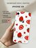 Чехол на Apple iPhone XR / Айфон XR с принтом "Heart strawberries 2 - 14 февраля...