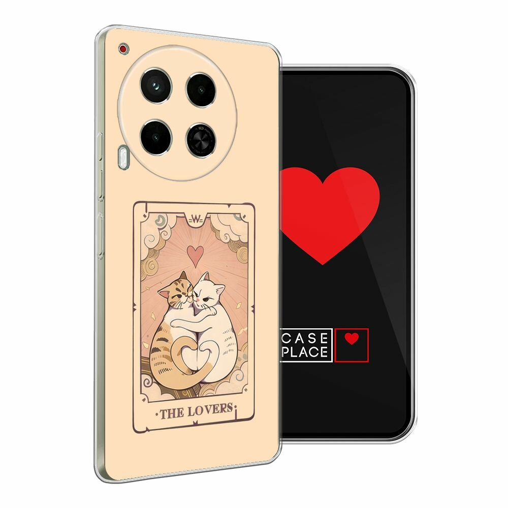 Чехол на Tecno Camon 30 5G / Текно Камон 30 5G с принтом "The lovers cats 1 - 14 февраля" — фото 1