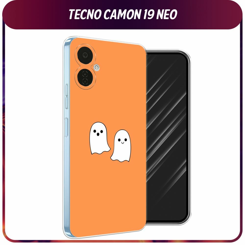 Чехол на Tecno Camon 19 Neo / Техно Камон 19 Нео с принтом Cute ghosts