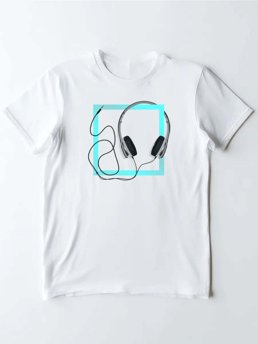 Футболка наушники музыка