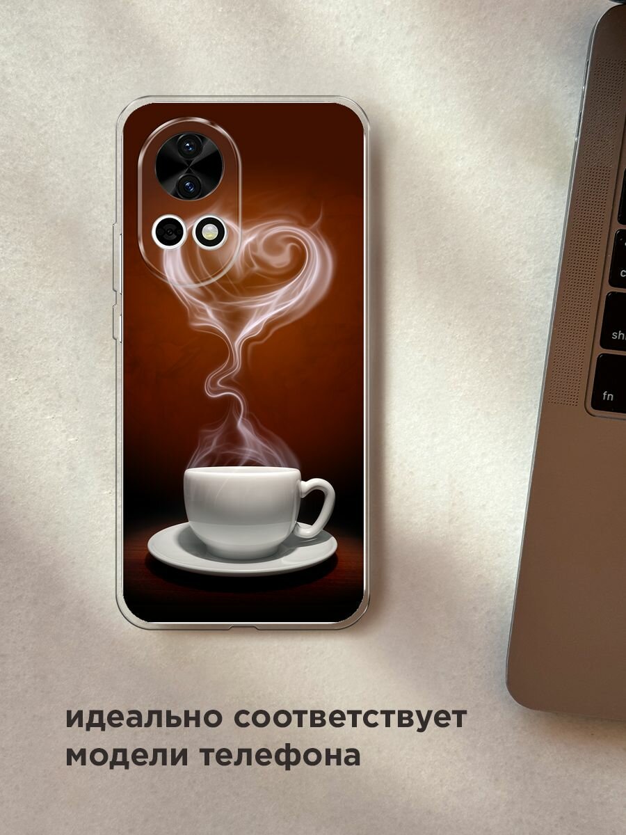 Чехол на Huawei Nova 12/Nova13 / Хуавей Нова 12/Нова 13 с принтом "Кофейная любовь" — фото 1