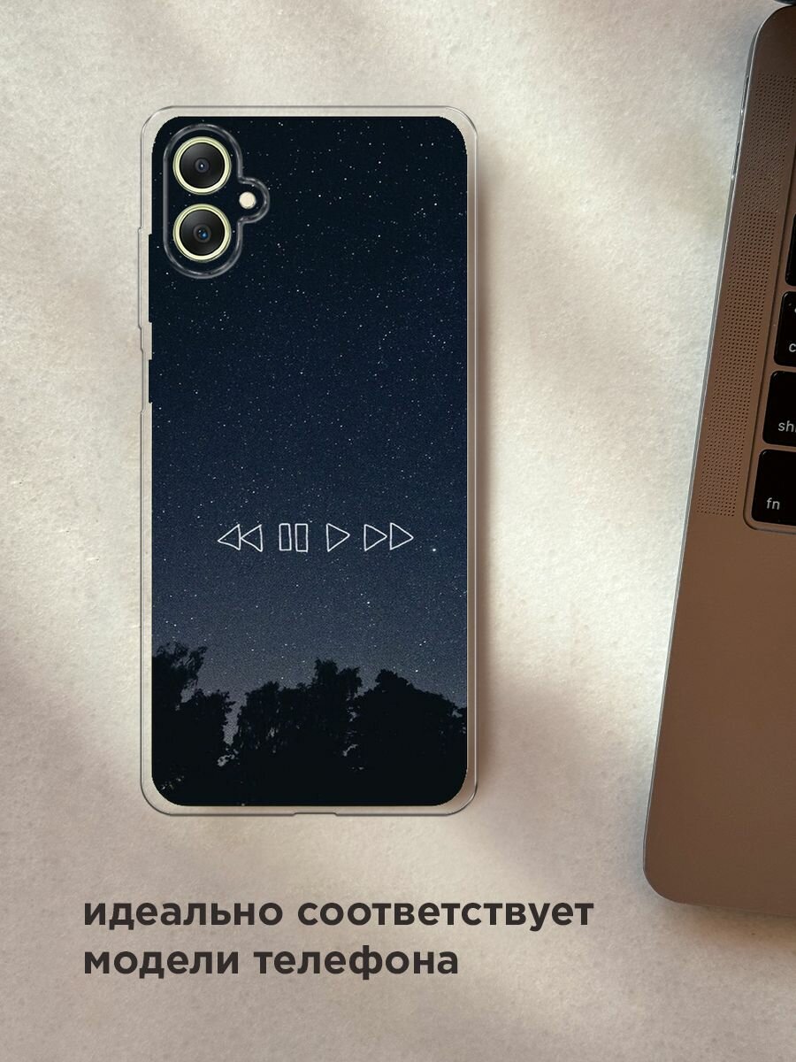 Чехол на Samsung Galaxy A06 / Самсунг Галакси А06 с принтом "Космическая музыка" — фото 1