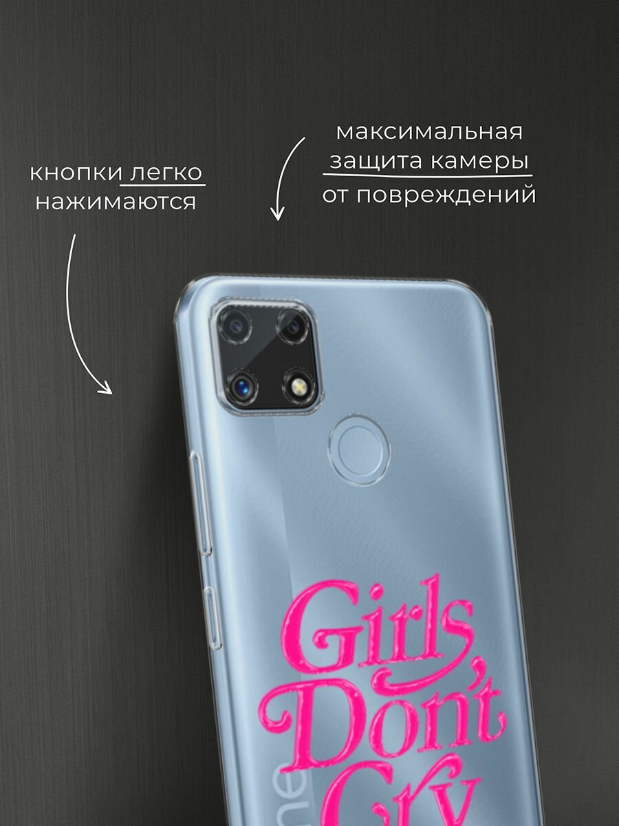 Чехол на Realme C25/C25s / Реалми С25/C25s с принтом "Девочка не плачь" — фото 1