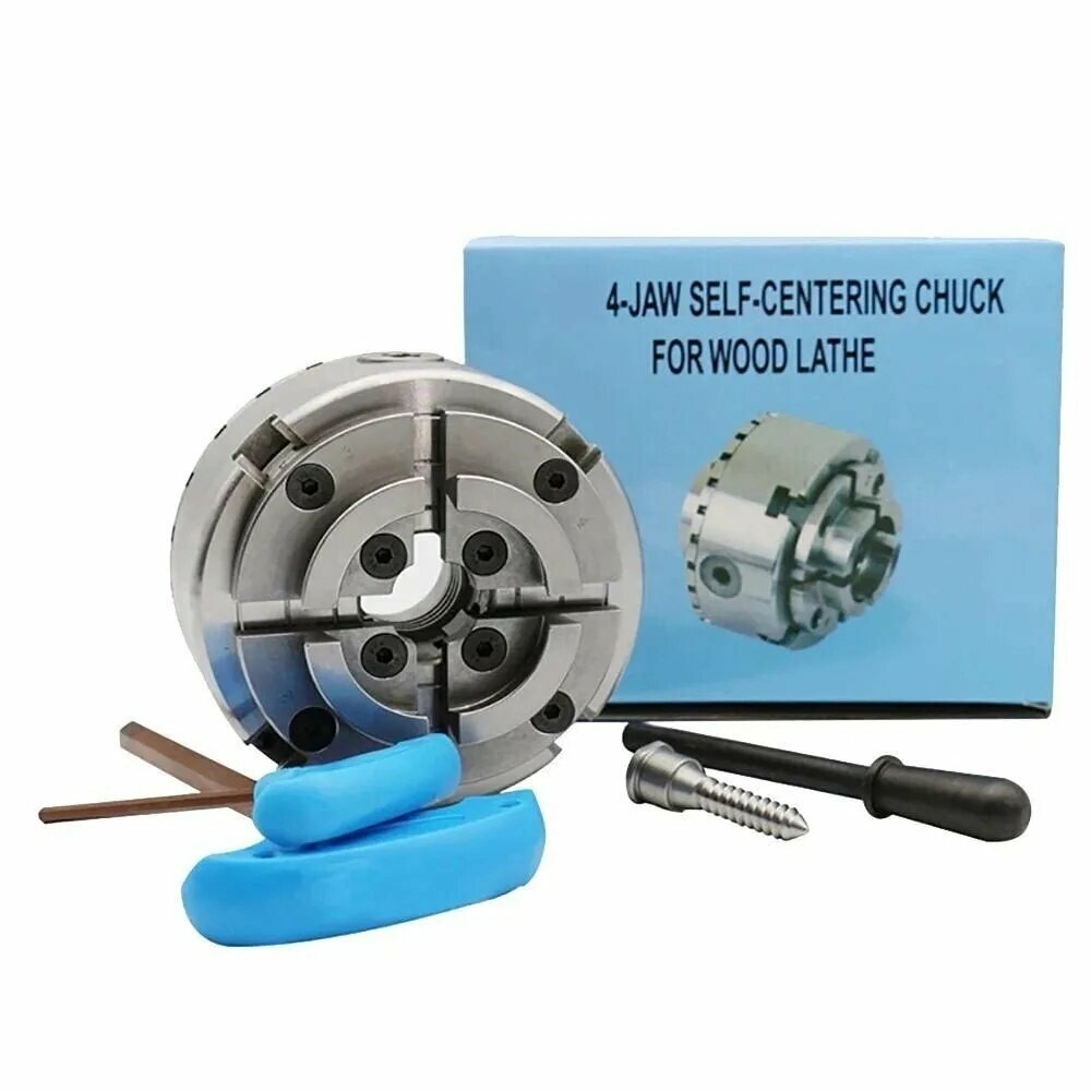 4-кулачковый Самоцентрирующийся патрон KP96 для токарного станка по дереву высокоточная Деревообработка патрон 4 дюйма 96 мм резьба M33 * 3,5 зажим .