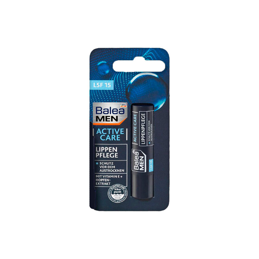 Гигиеническая помада Balea - MEN Active care, SPF 15, 4.8 г, 5шт