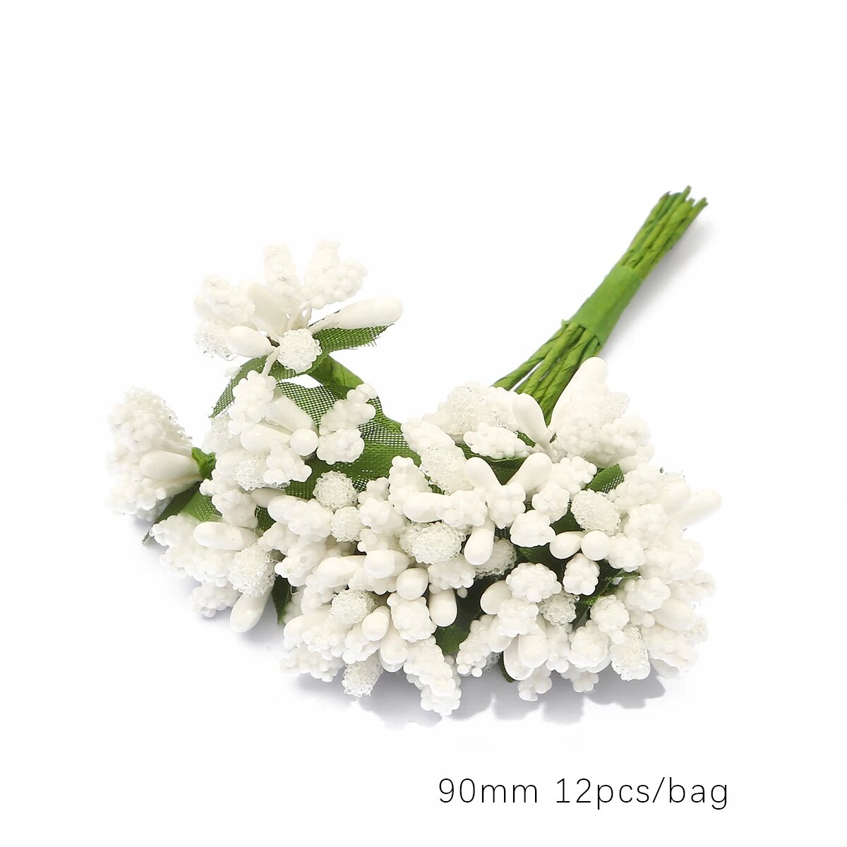 Искусственные цветы Hua Ming Ce белые с красными тычинками Белый, 14