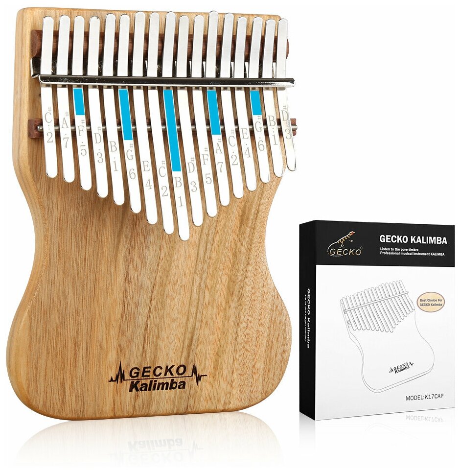 Портативный инструмент калимбы GECKO, деревянное пианино для большого пальца, высокое качество K17CAP