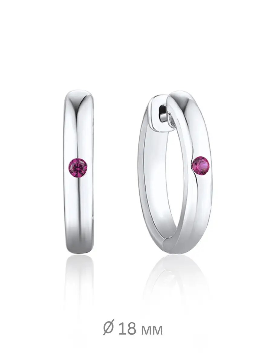 Серьги конго, серебро, 925 проба