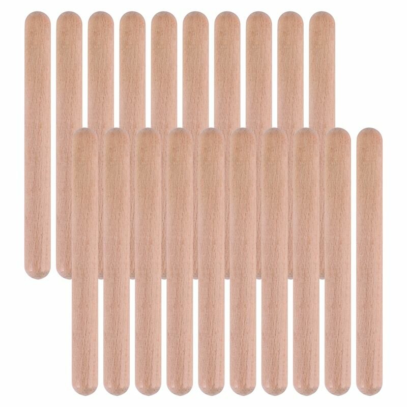 20 шт, 8 дюймов, детские ритмические палочки, Lummi, классические деревянные клавы, ударные инструменты, музыкальные палочки -kpa