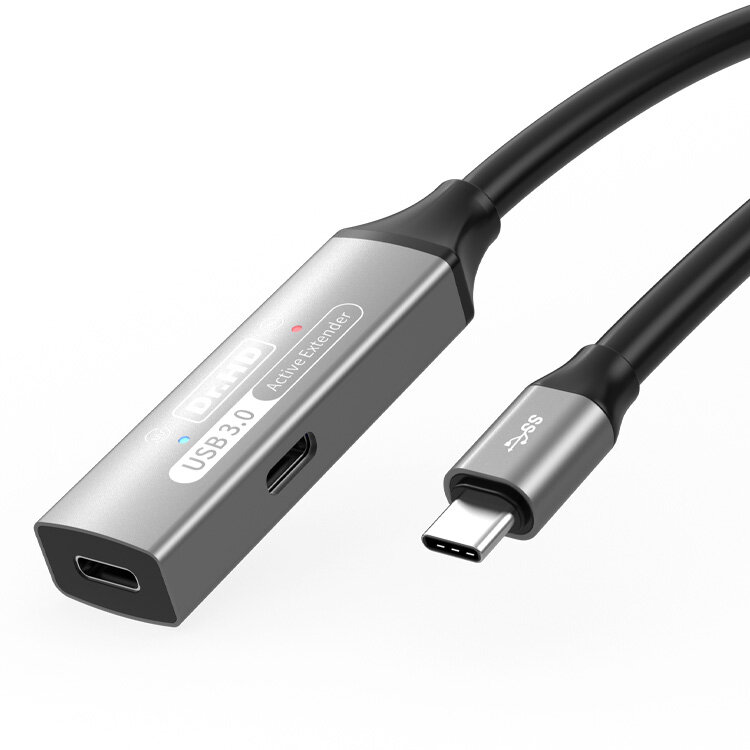 Удлинитель Type-C 30 метров Dr.HD / Type-C - Type-C / USB 3.2
