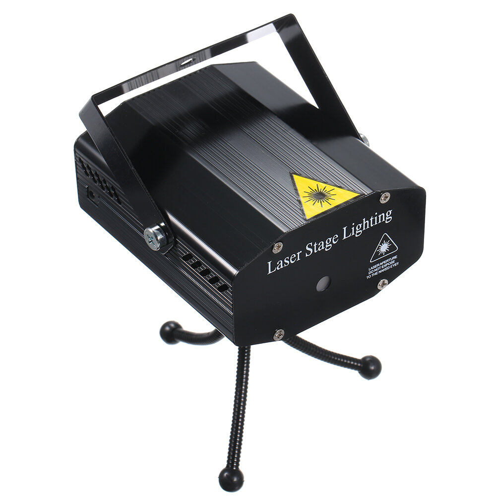 AC 110-240V LED Lasering Stage Light со штативом, активируемый звуком, красные и зеленые световые узоры, сценический проектор для DJ, диско-шоу, вечеринок, клубов, танцев