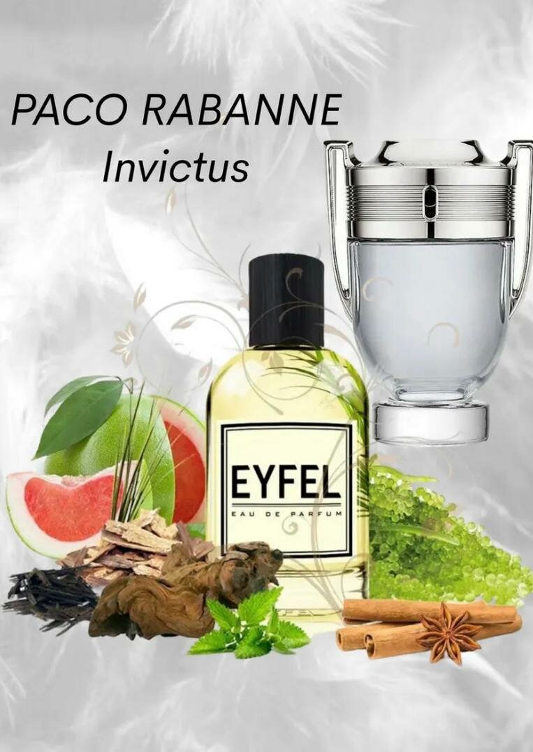 Духи мужские EYFEL M65 Invictus, древесные восточные, парфюм 50 мл