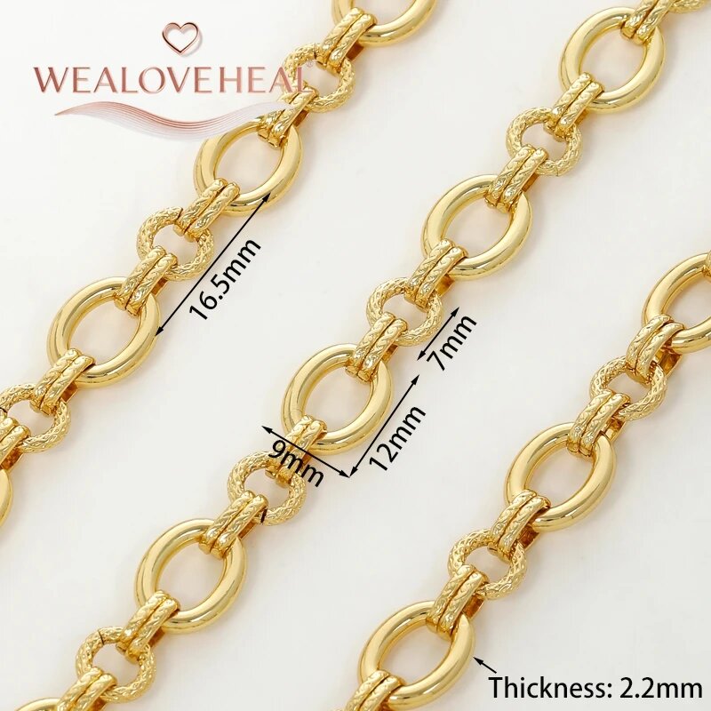 WEALOVEHEAL Позолоченные латунные цепочки для рукоделия