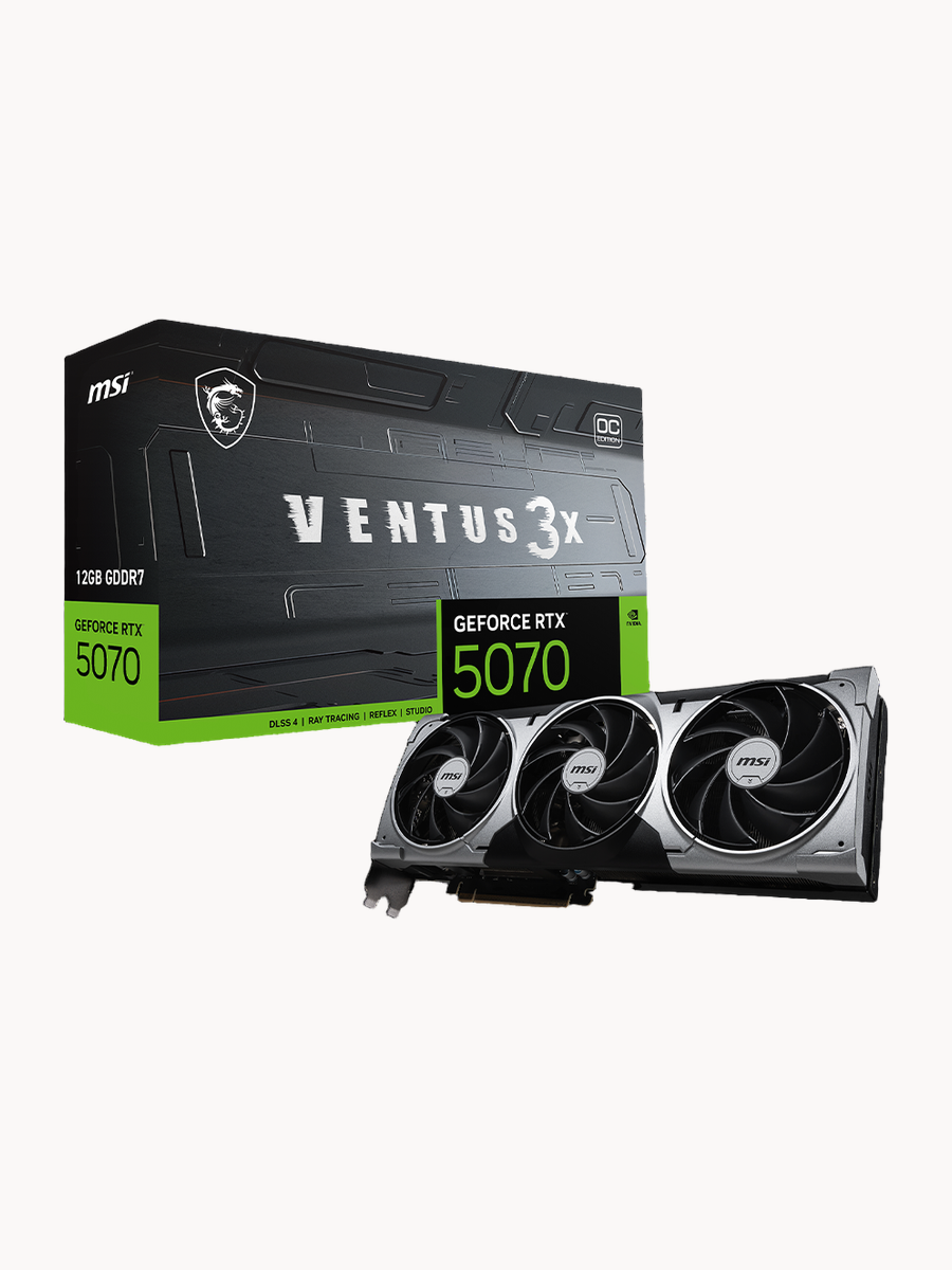 Видеокарта MSI PCI-E 5.0 RTX 5070 12G VENTUS 3X OC NV RTX5070 12Gb 192bit GDDR7 2542/28000/HDMIx1/DP