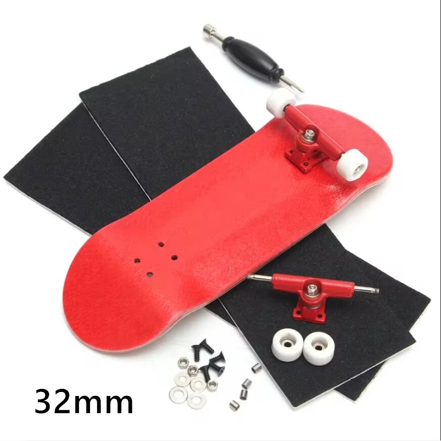 Деревянный фингерборд 34х32 мм Красный, 32mm red