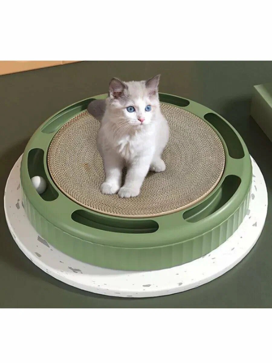 Кошачья когтеточка большая с шариками Cat scratching board replacement core 52.1*8.5 cm