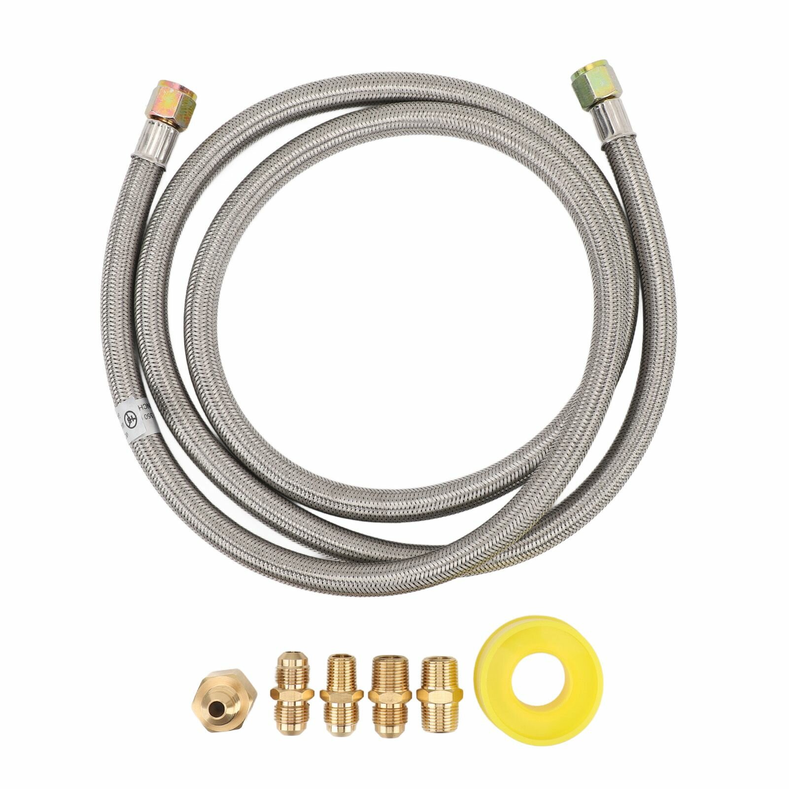 7 шт. гибких удлинителей шланга RV 6 футов, быстроразъемные фитинги из нержавеющей стали, для фургонов