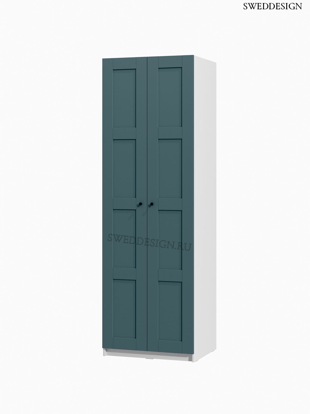 Шкаф икеа "пакс/макс", тёмно-бирюзовый, фасады, 4 заполнения, 75x61x233 см