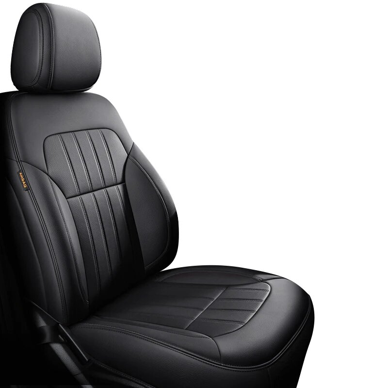 Чехлы на автомобильные сиденья для Skoda Fabia Superb 2 3 Octavia Kodiaq Karoq, кожаные автомобильные аксессуары на заказ 1Pcs-Black