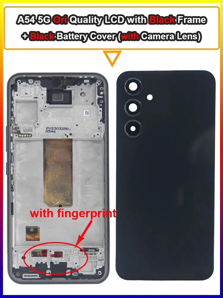 Super AMOLED для Samsung A54 5G LCD A546U A546B дисплей сенсорный экран дигитайзер Замена для Samsung A54 5G A546B A546U LCD Ori F Black Cover