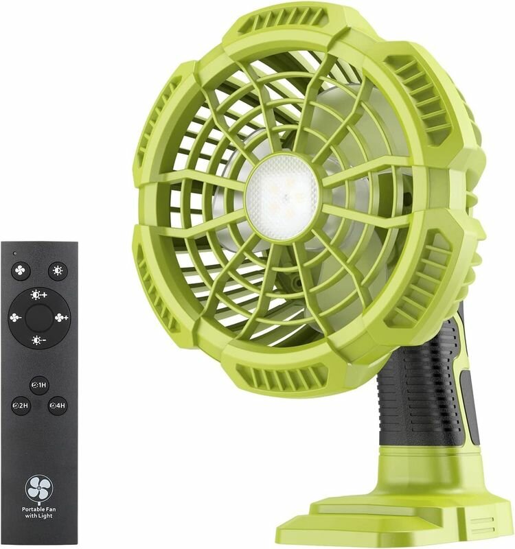 Кемпинговый вентилятор для аккумулятора Ryobi 18V, портативный беспроводной вентилятор для палатки с дистанционным управлением