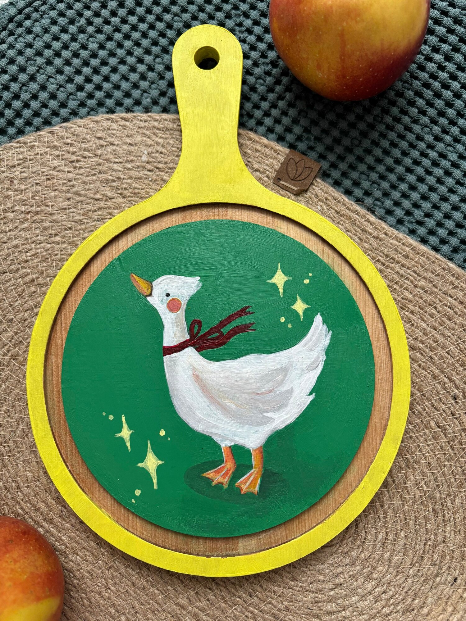 Декоративная разделочная доска Белый гусь17 см