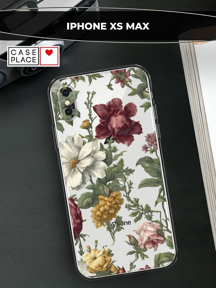 Чехол на Apple iPhone XS Max / Айфон XS Max с принтом Акварельные цветы 2
