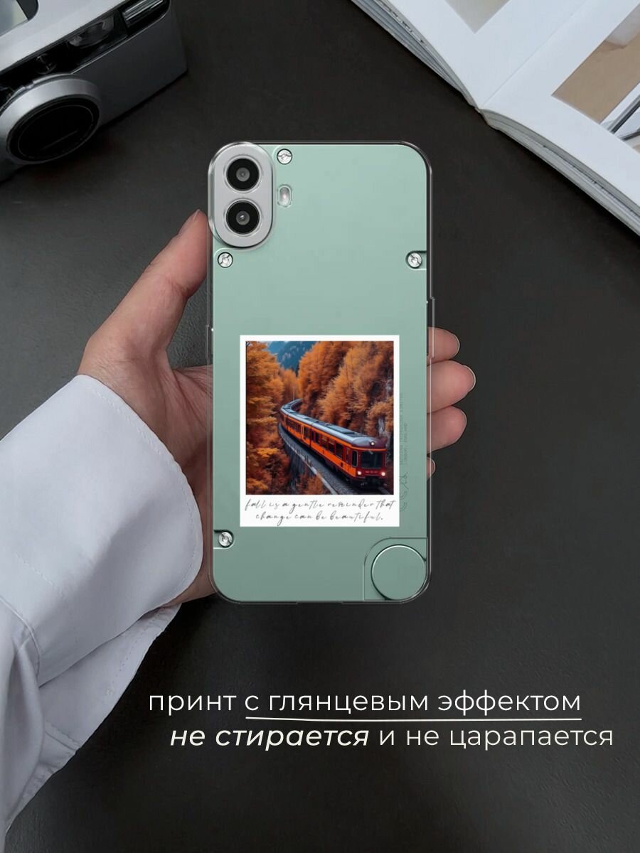 Силиконовый чехол на CMF Phone 1 / CMF Фон 1 с принтом Дорога в осень — фото 1
