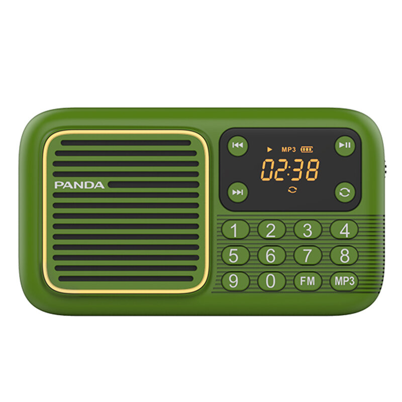 Радиоприемник PANDA, зеленый, компактный, FM/AM, портативный