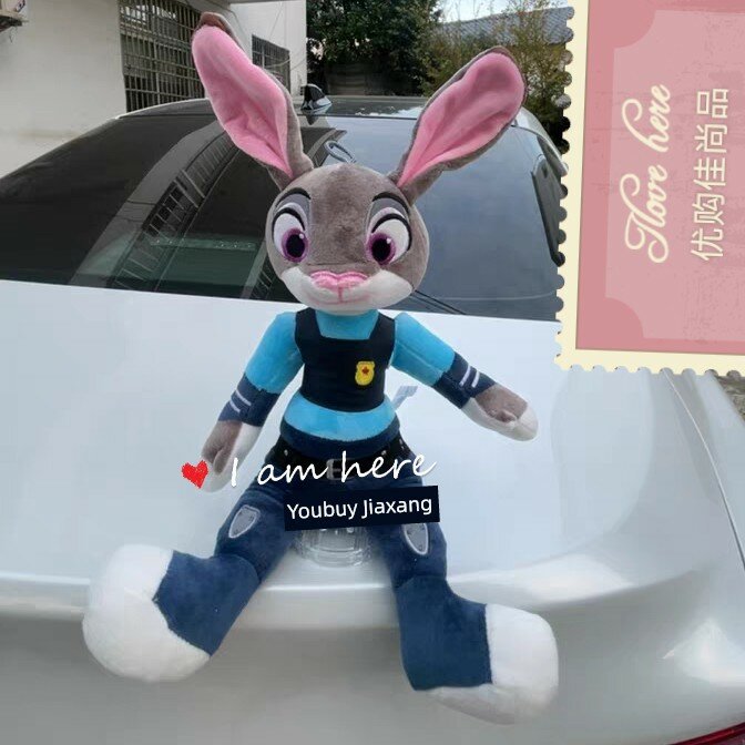 Декорация для задней части автомобиля с сидящей полицейской Judy Bunny и быстросъемным креплением, размер 35 см