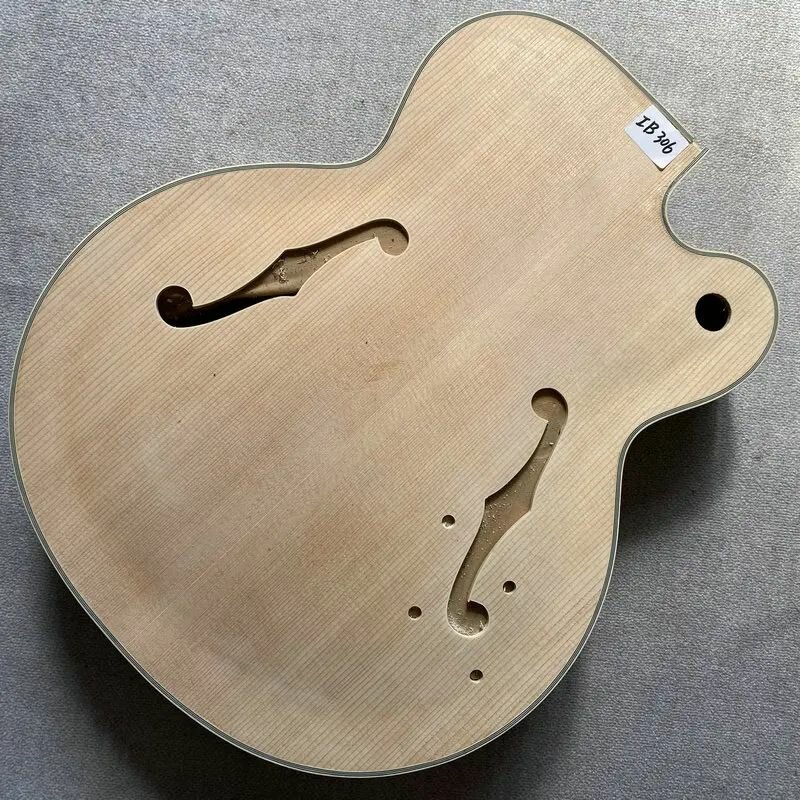 IB306 EPI Jazz электрогитара с катэвэем, полым корпусом, двойными F-образными резонаторными отверстиями, необработанная верхняя дека из ели и кленом