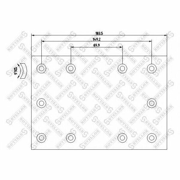 Комплект тормозных башмаков, барабанные тормоза, STELLOX 85-01045-SX (1 шт.)