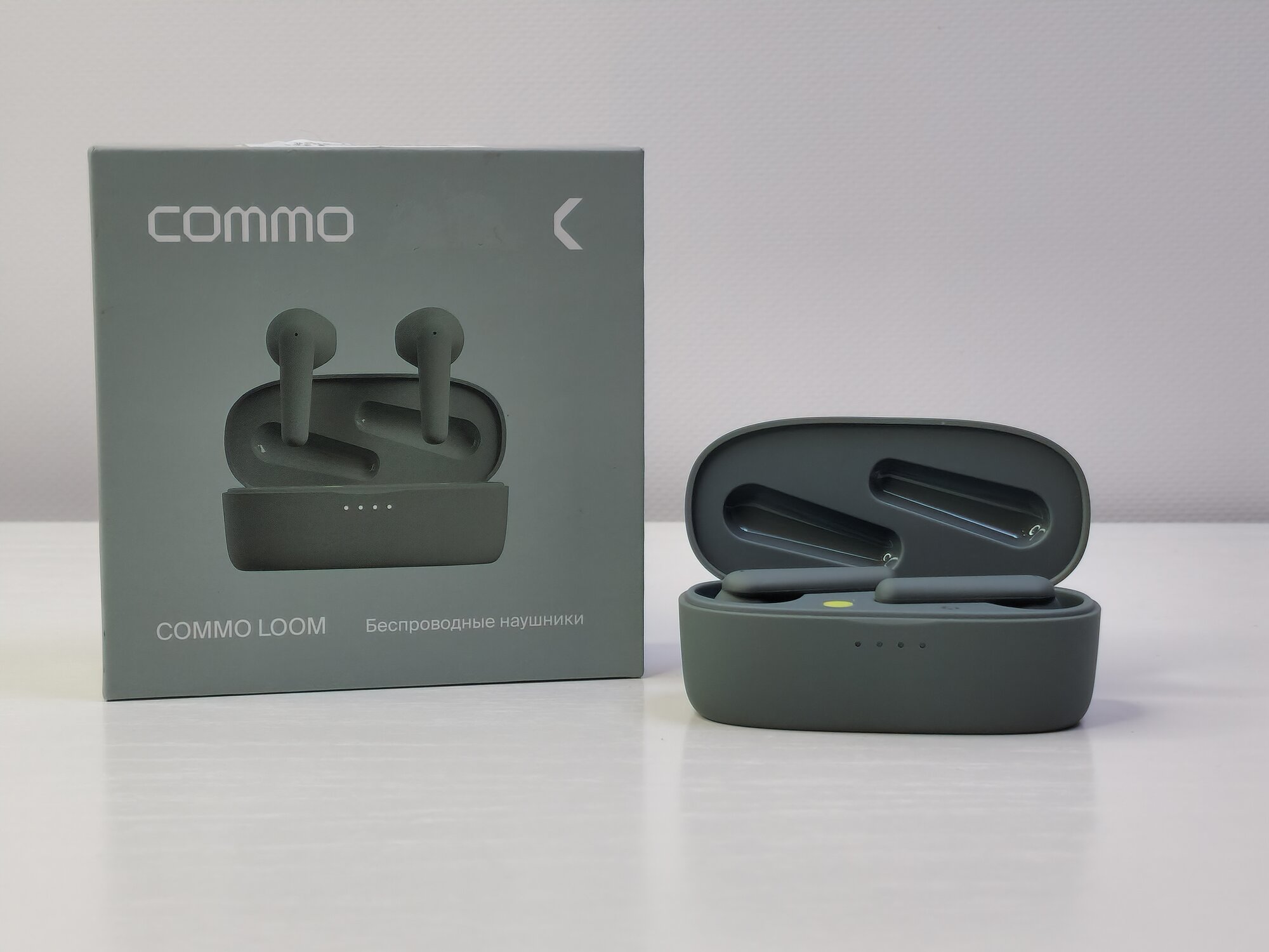Беспроводные TWS наушники COMMO Loom Earbuds 2.0, Commo Gray (серо-зеленый)