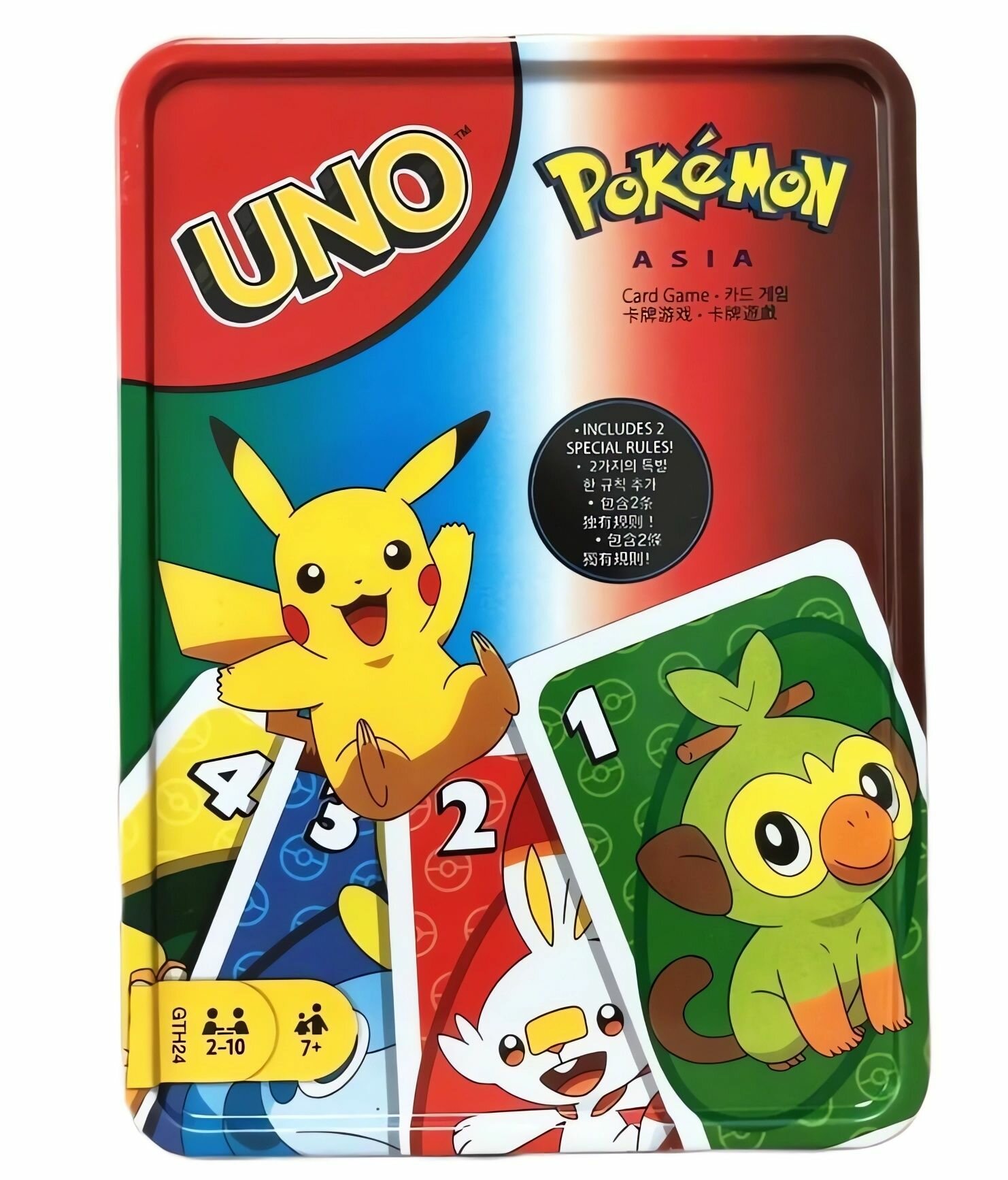 Настольная карточная игра UNO Pokemon (УНО Покемон) в жестяной баночке