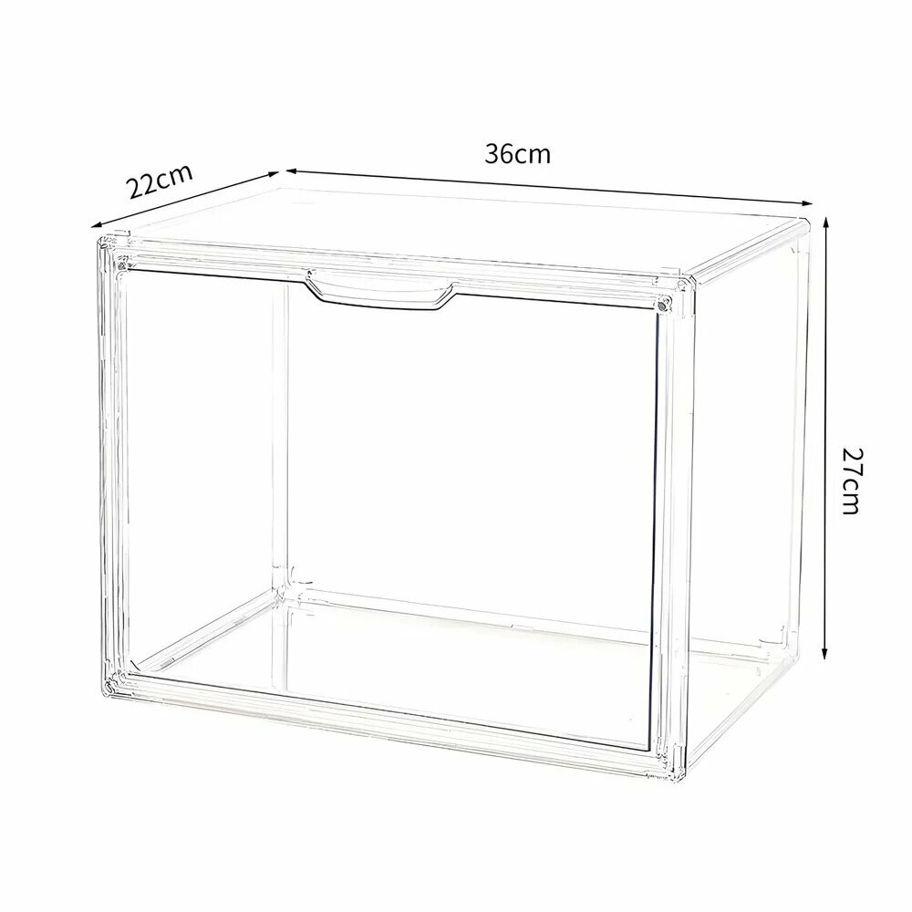 Акриловая шкатулка, коробочка для модели, шкаф-витрина, 36х22х27 см.