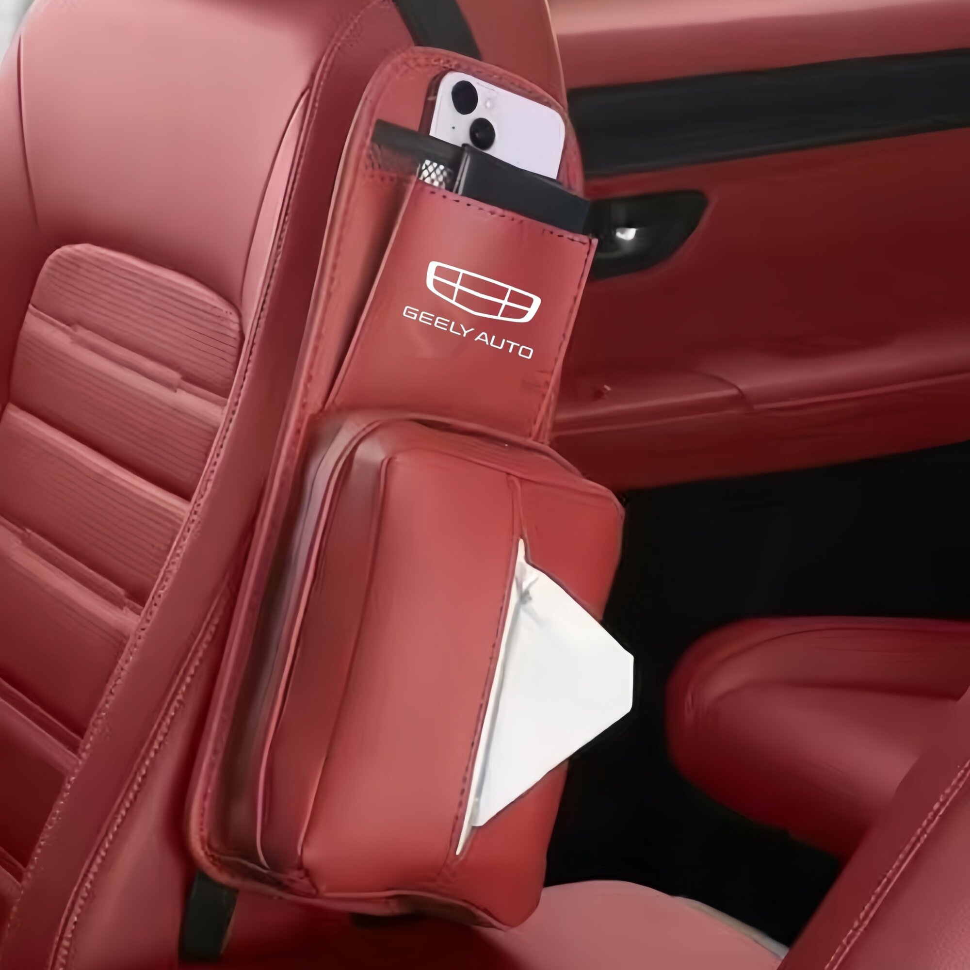 Сумка для хранения автомобильного сиденья Geely многофункциональная подвесная красная 1 шт.