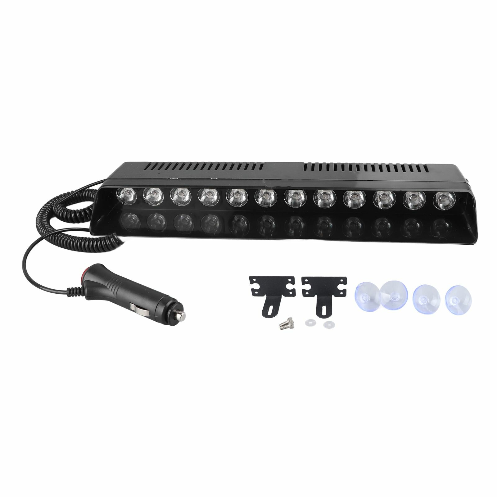 Аварийные стробоскопические огни автомобиля, 12 светодиодов, внутренняя лампа на крыше, на лобовом стекле, предупреждающая защитная мигающая лампа с присоской