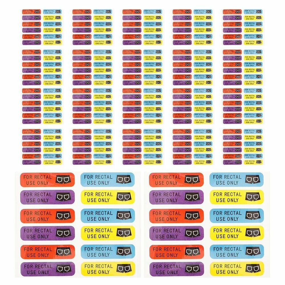 Ректальные идентификационные наклейки, устойчивые к длительному использованию, укомплектовано 12 штуками