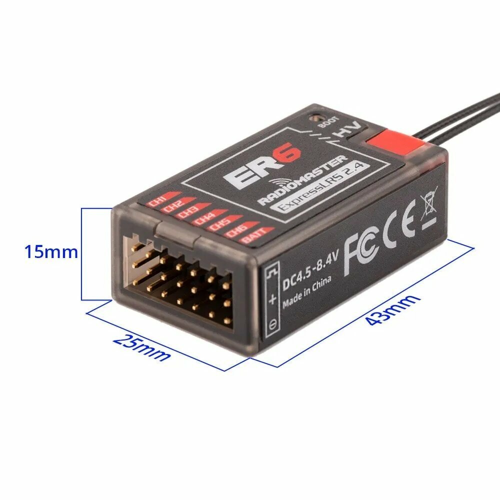Мини-приемник Radio master PWM ER4 ER6 ER6G ER6GV ER8 ER8G ER8GV для самолетов лодок автомобилей