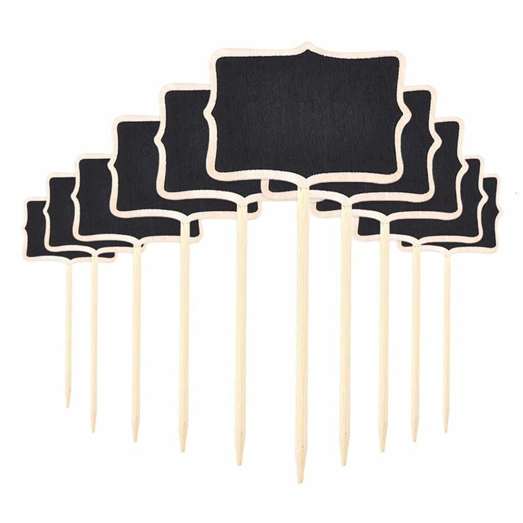 Доски для мела деревянные прямоугольные 40 шт