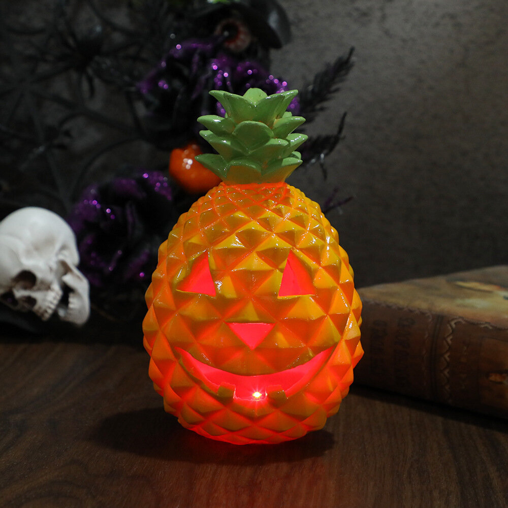 Хэллоуинская ананасовая тыква, керамическая тыква-фонарь, украшение для пляжа, дома и патио.