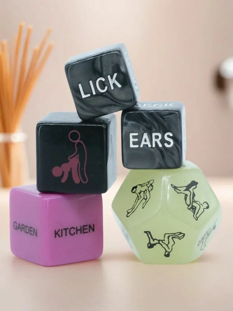 Интимные кубики для взрослых, для ролевых игр, эротические кубики 18+, настольная игра для двоих
