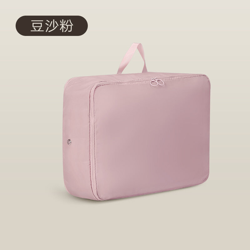 Специальная сумка для пуховика сумка для хранения одежды стеганое одеяло большая емкость Розовый_Средний номер